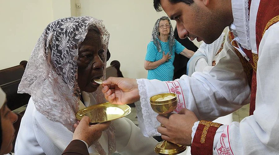 People Receiving Holy Communion