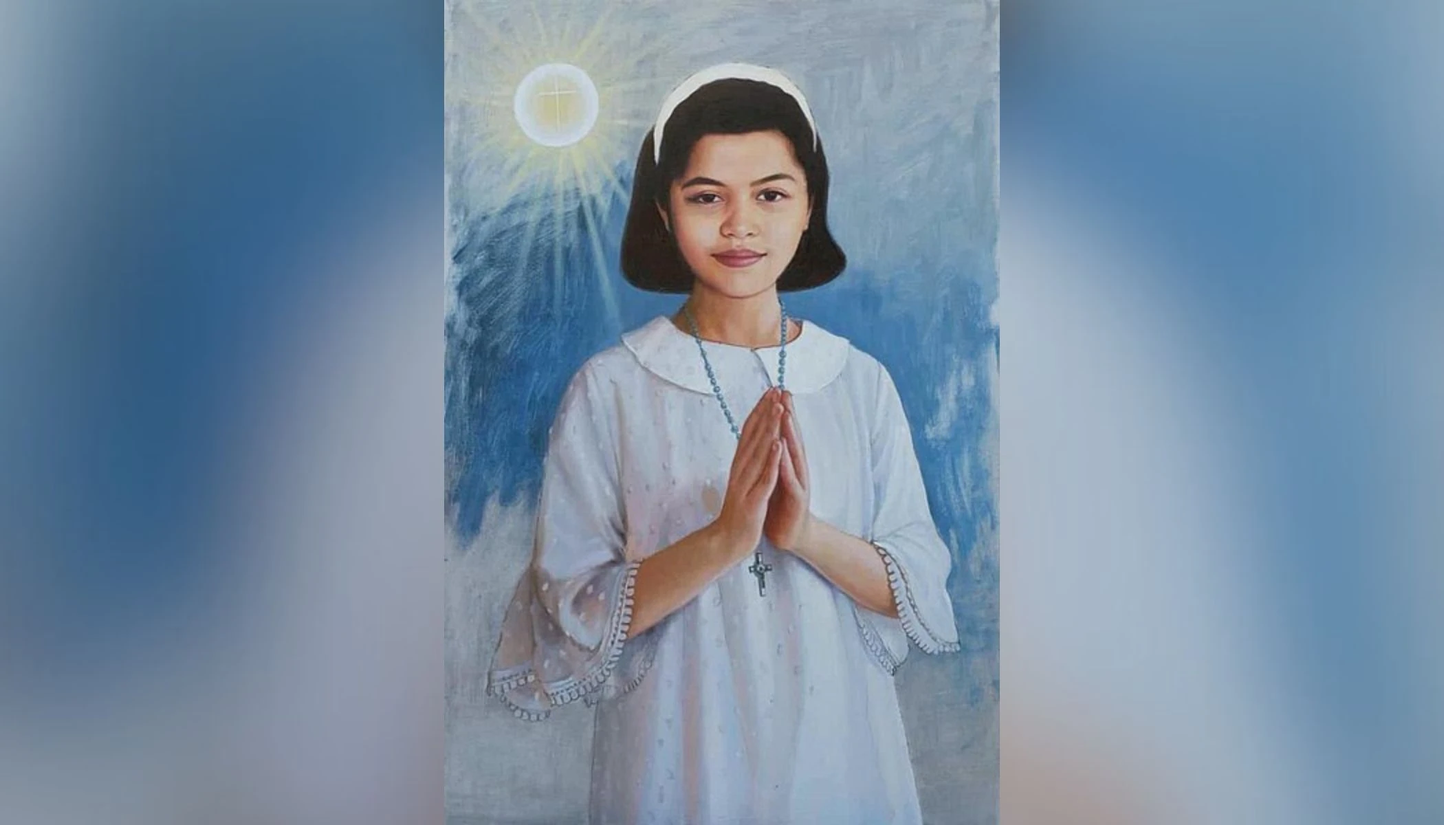 Filipino Catholic Church presents official portrait of 13-year-old girl considered for sainthood ...