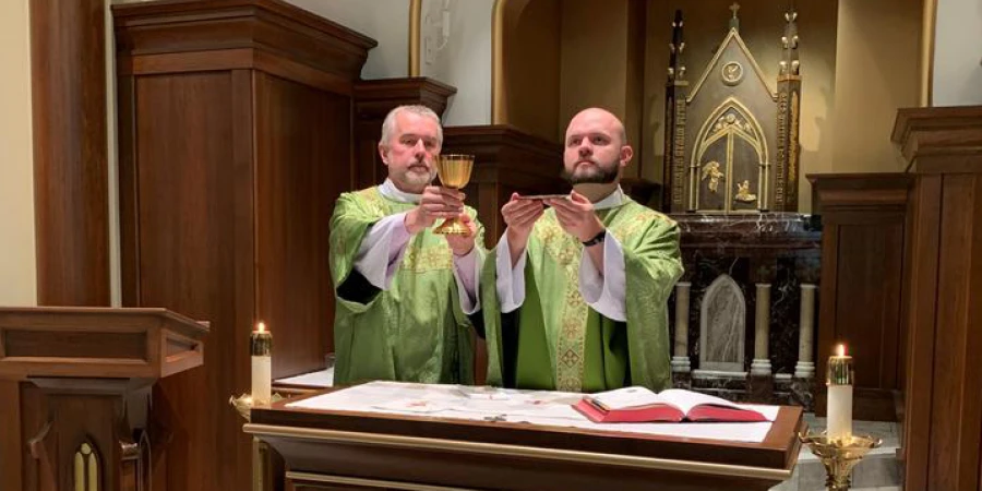 Dad follows his son, a Catholic priest, to Holy Orders as a deacon in ...