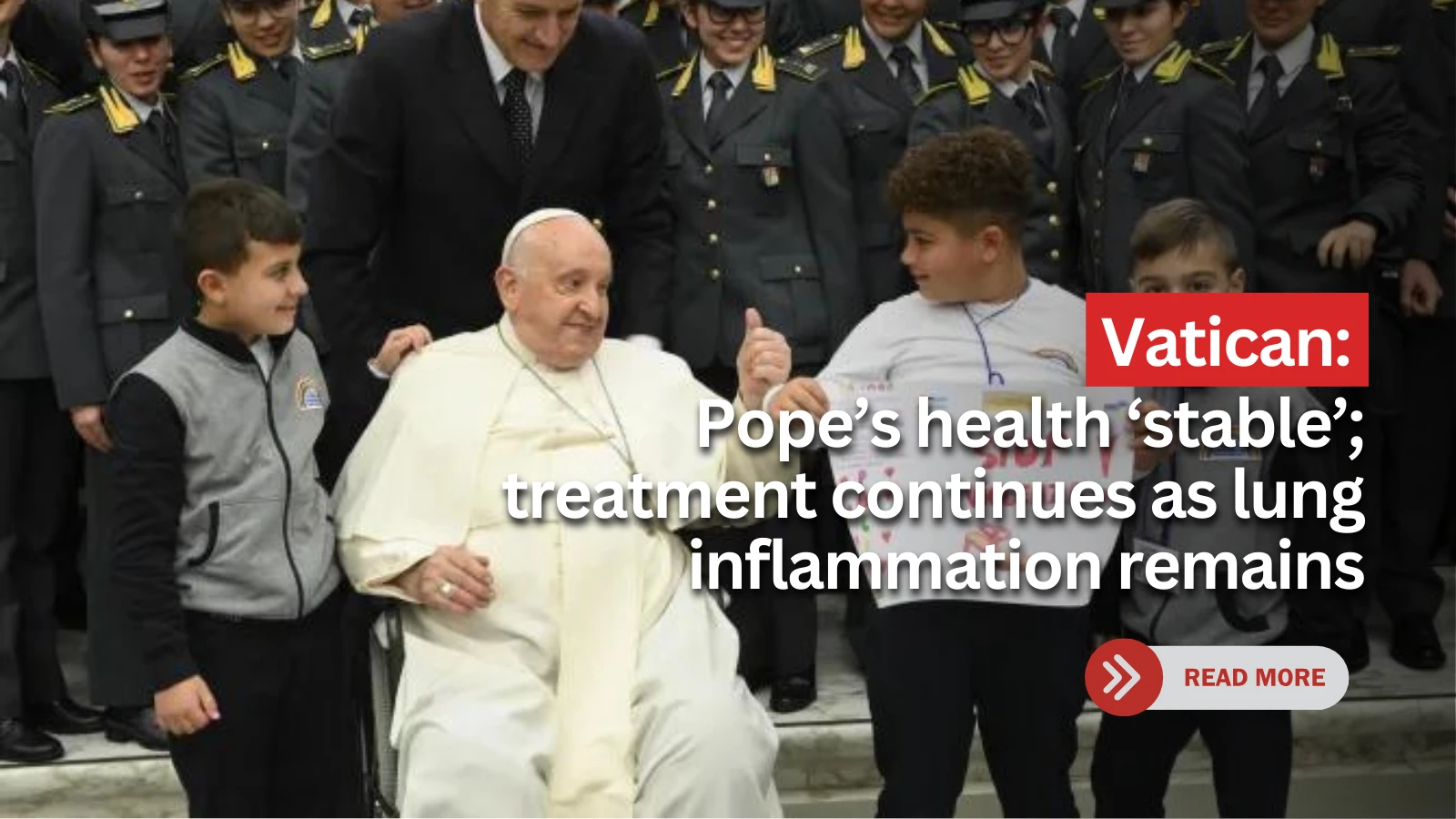 Vatican: Pope Francis’ health stable; treatment continues as lung ...