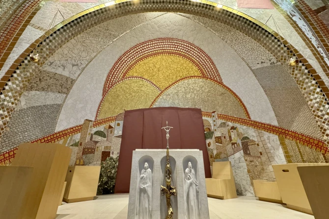 Knights of Columbus covers Rupnik art at John Paul II Shrine pending ...