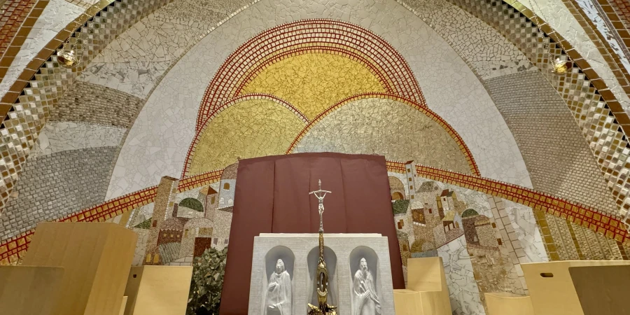 Knights of Columbus covers Rupnik art at John Paul II Shrine pending ...