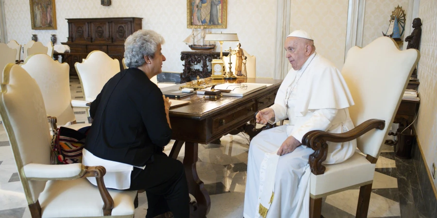Pope Francis meets close collaborator of Rupnik | Catholic News Agency
